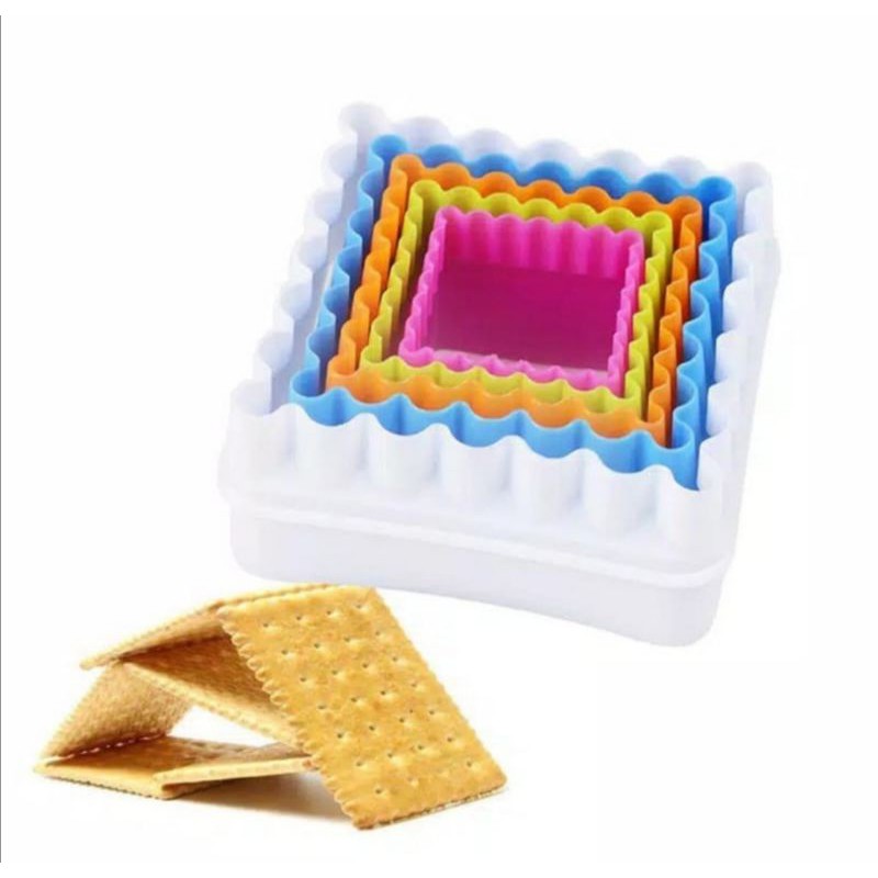 Jual Cetakan Ring Cutter kotak set/Cetakan bento /Cetakan roti/Cetakan ...