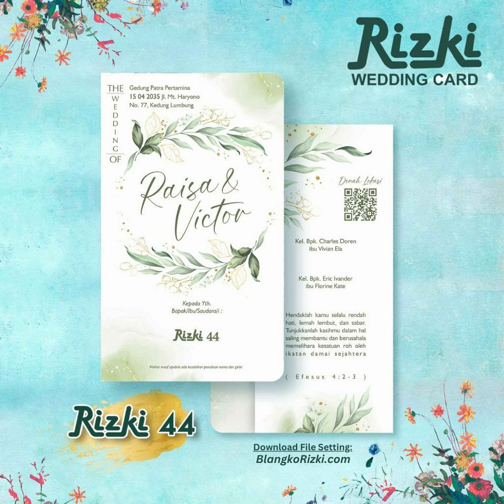 Jual RIZKI 44 Blangko Undangan Pernikahan Harga Murah | Blangko ...