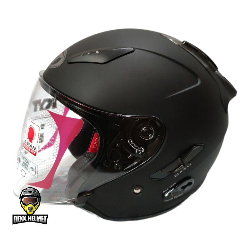 Jual Helm KYT Galaxy Flat R Matt Black / Hitam Doff Double Visor ...