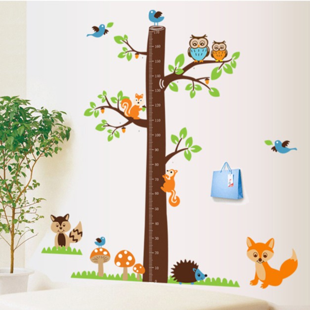 Jual (TXXL) RELIZA WALL STICKER POHON PENGUKUR TINGGI BADAN TREE GROW ...