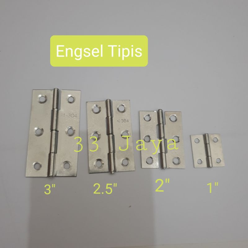 Jual [PER KOTAK] Engsel Tipis Stainless Steell 1" 1.5" 2" 2.5" 3" per ...