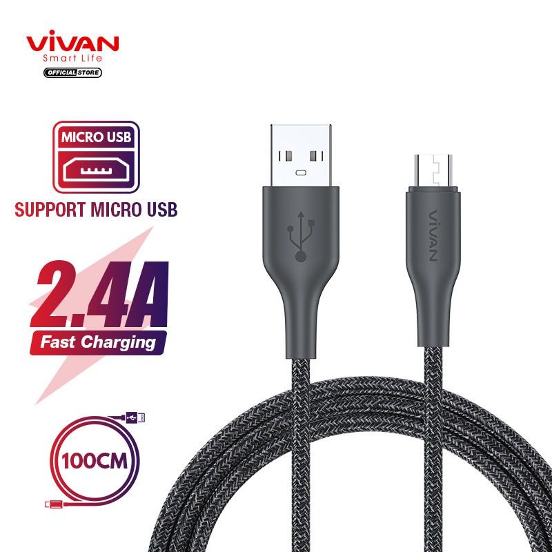 Jual Kabel Spring vivan Micro 2.4A FM100 FM100S Original 100% Vivan ...
