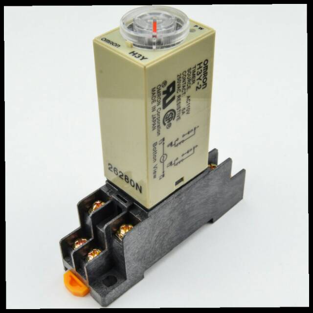 Jual Delay Timer OMRON, 8 Pin Relay+Socket Base 24V, H3Y-2 | Shopee Indonesia