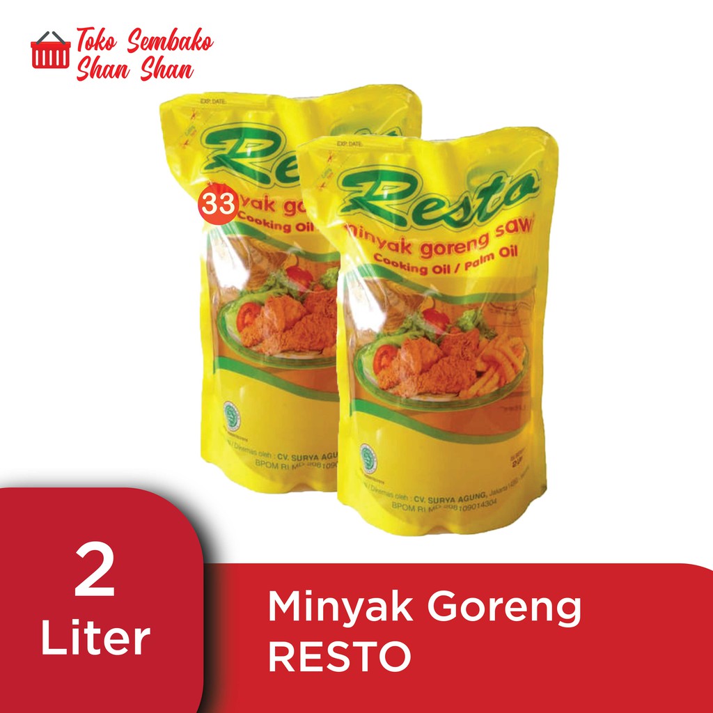 Jual MINYAK GORENG RESTO 2 LITER / MINYAK GORENG/ MINYAK RESTO KEMASAN ...