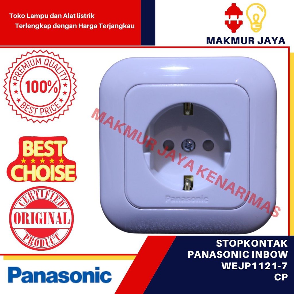 Jual Stopkontak Panasonic WEJP1121-7 CP dengan pengaman | Shopee Indonesia