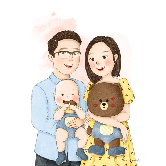 Jual ilustrasi pasangan couple wisuda graduation illustration ilustrasi ...