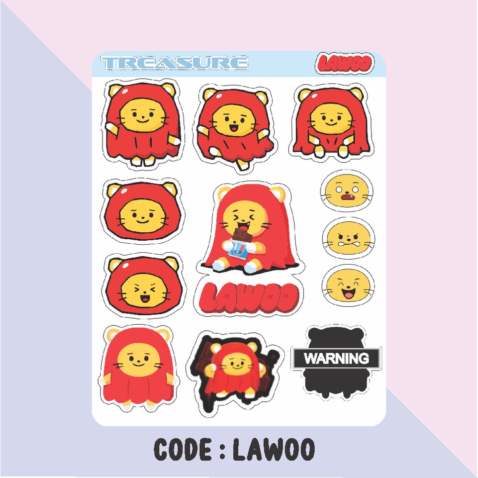 Jual STICKER TREASURE TRUZ CHILLY ROMY YOCHI MATETSU BONBON HIKUN LAWOO ...