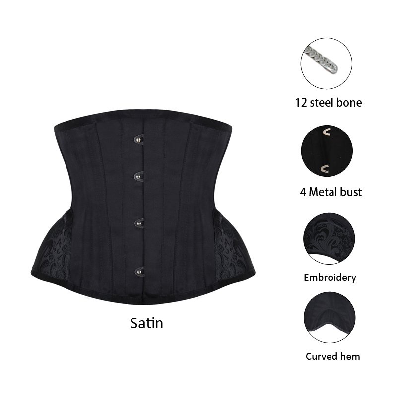 Jual Burvogue Underbust Steampunk Corset Waist Control Gothic Corsets ...
