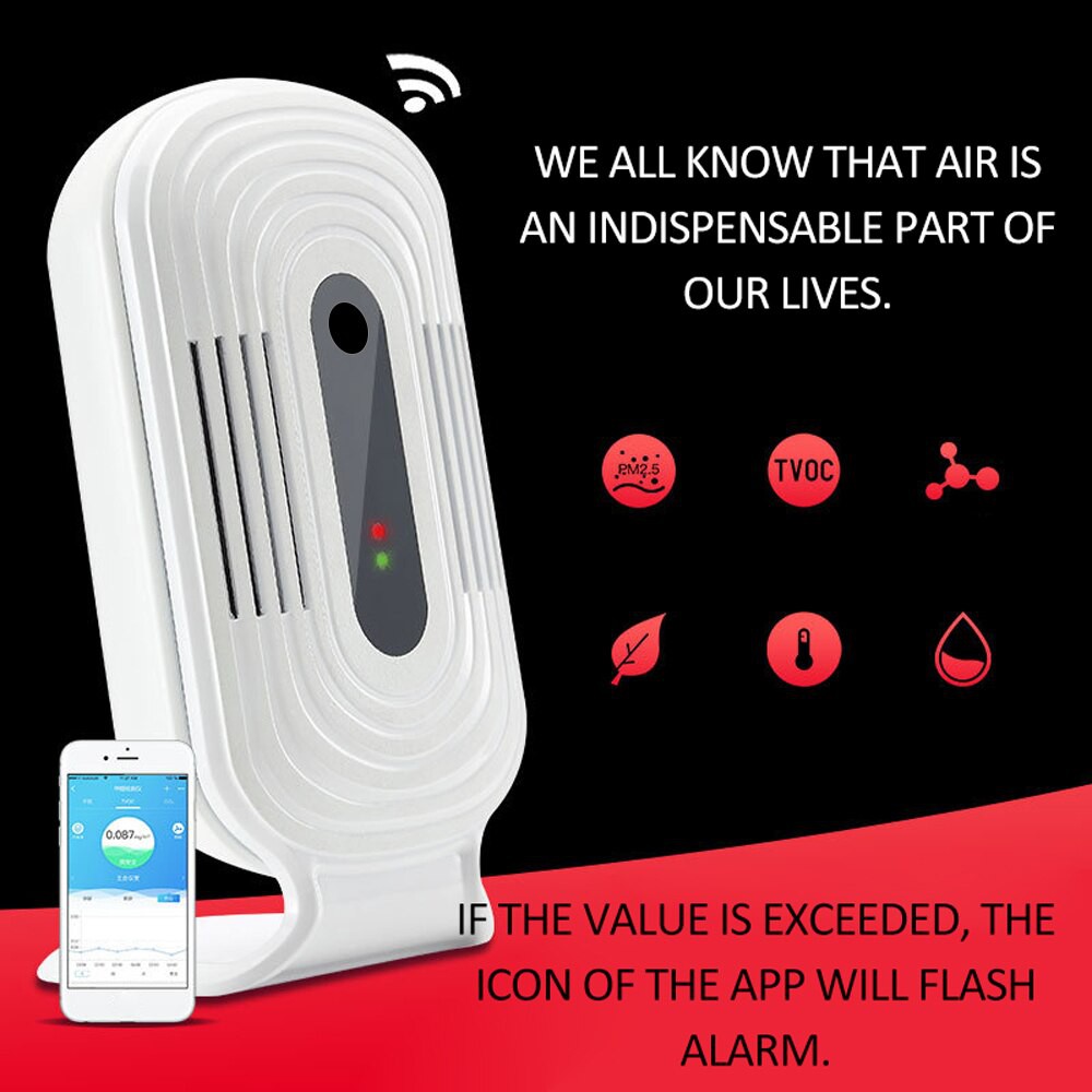 Jual IMPORT Intelligent WIFI Smog Meter CO2 HCHO TVOC Air Quality ...