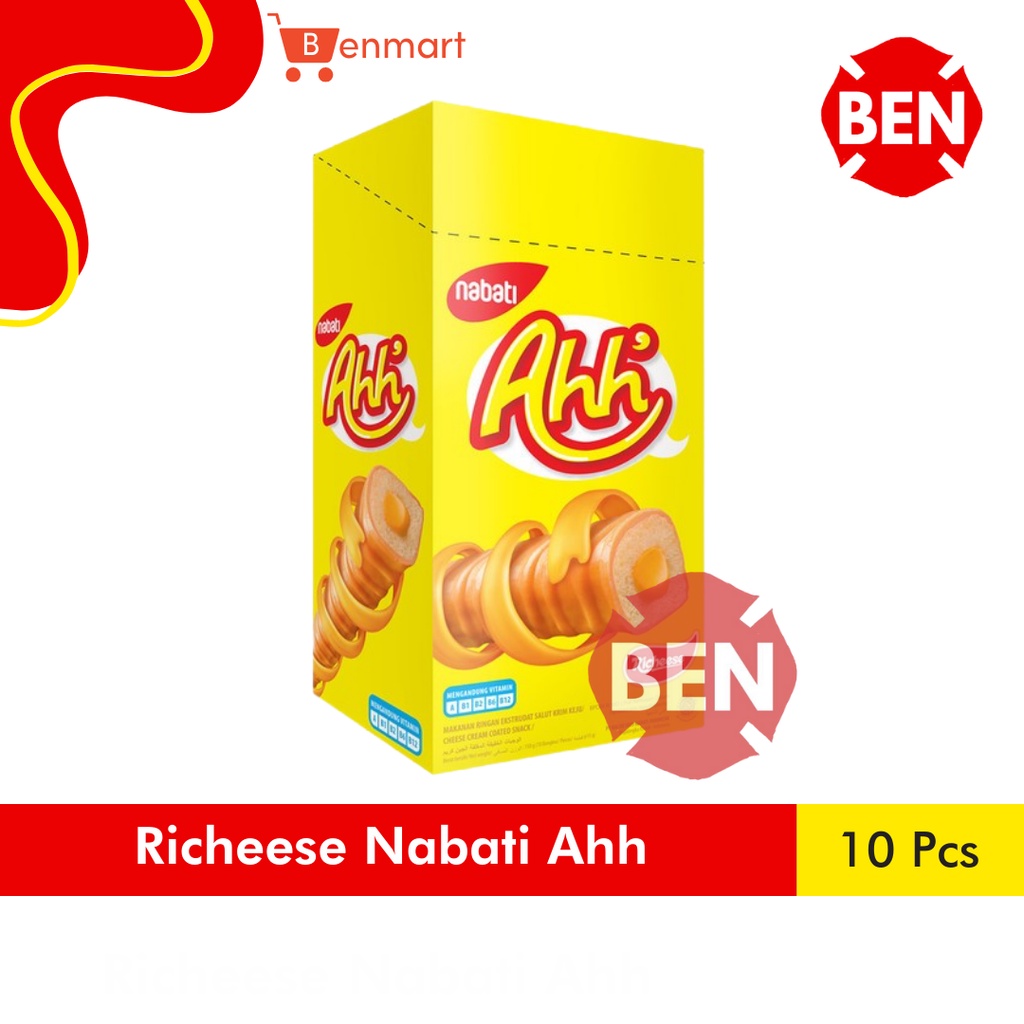 Jual Richeese Nabati Ahh 1 Pak Box 10 Pcs 14g 14gr 14 g gr Cheese Keju ...