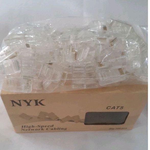 Jual RJ45 CAT 5 NYK Isi 100 pcs 1 Box KUALITAS Mantap | Shopee Indonesia