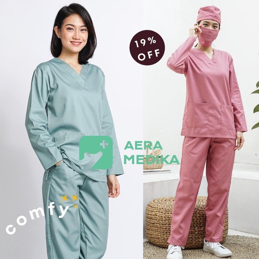 Jual SCRUB/ BAJU JAGA/ SERAGAM OKA Lengan Panjang Aera Medika | Shopee ...