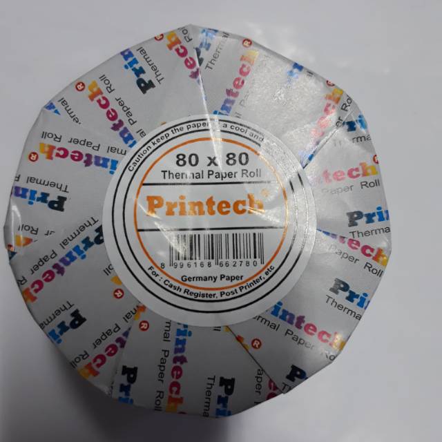 Jual Thermal Paper Roll 80 x 80 Kertas Thermal 80x80 Printech | Shopee ...