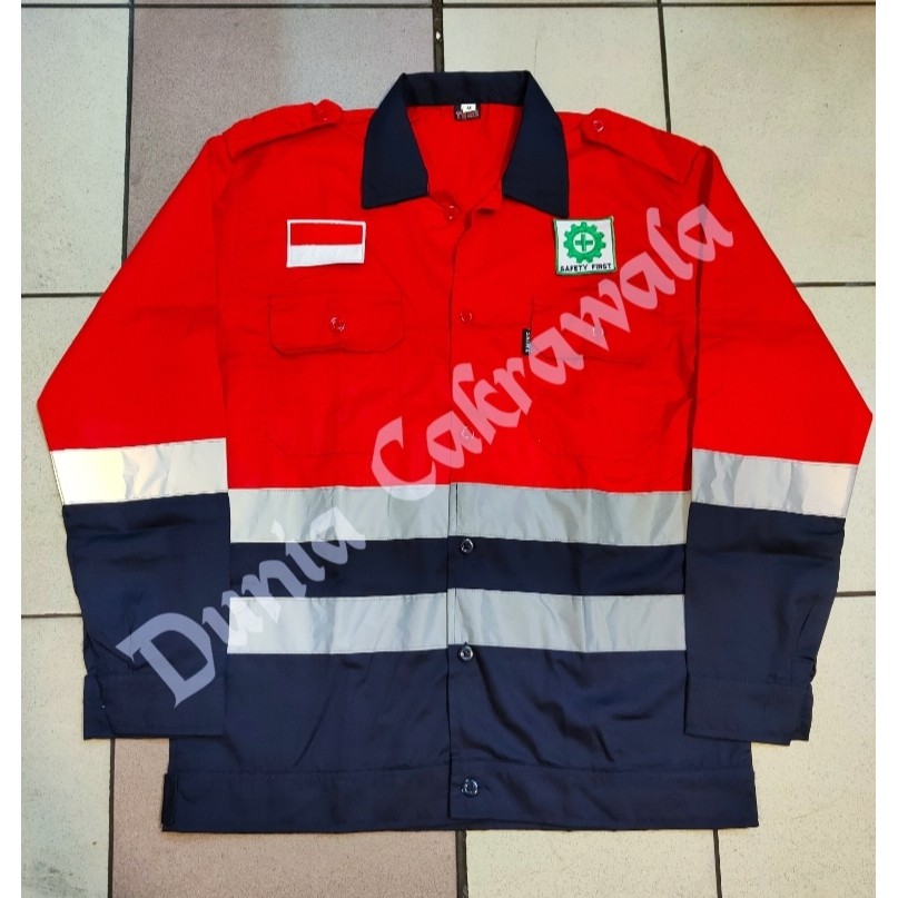 Jual Baju Kerja Safety Kombinasi Plus Logo / Baju Seragam Safety ...