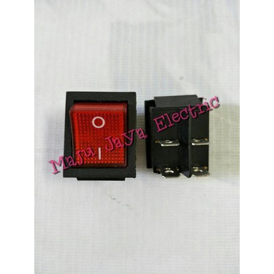 Jual Saklar Switch On/Off 4 Kaki/ Pin Kotak Besar + Lampu Indikator ...