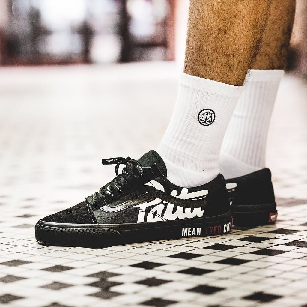 Jual Vans oldskool x Patta x Beams mean eyed cat Black | Shopee Indonesia