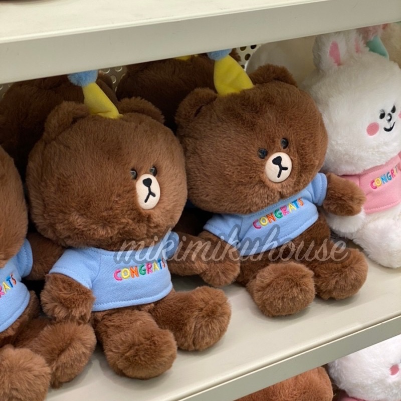 Jual BROWN CONY 10TH ANNIVERSARY BIRTHDAY DOLL. LINE KOREA BONEKA 10 ...
