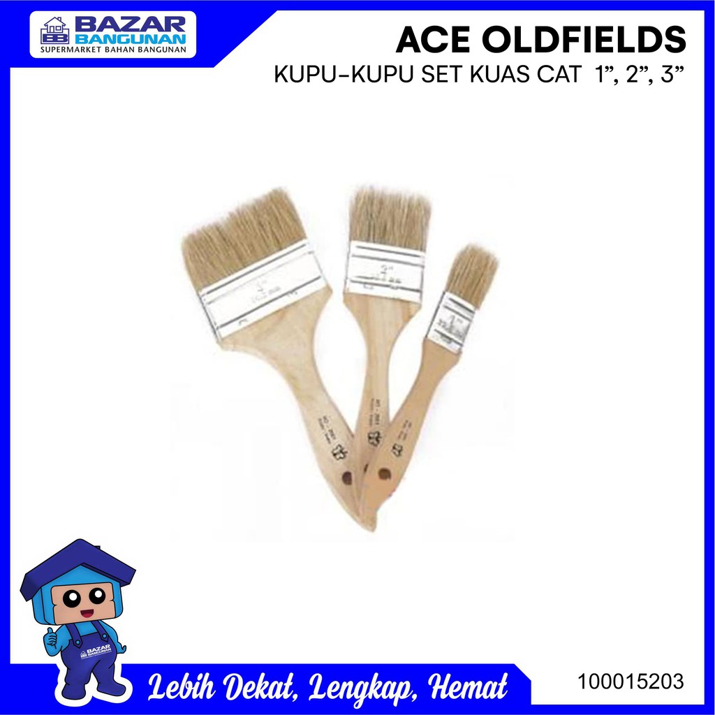 Jual Ace Oldfields - Kuas Cat Minyak Tembok Paint Brush Kupu Kupu 1 2 3 Inch | Shopee Indonesia