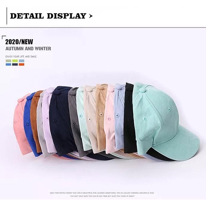 Jual COD Topi Baseball Polos Cakop Ring Besi Termurah Cewek Cowok Topi ...