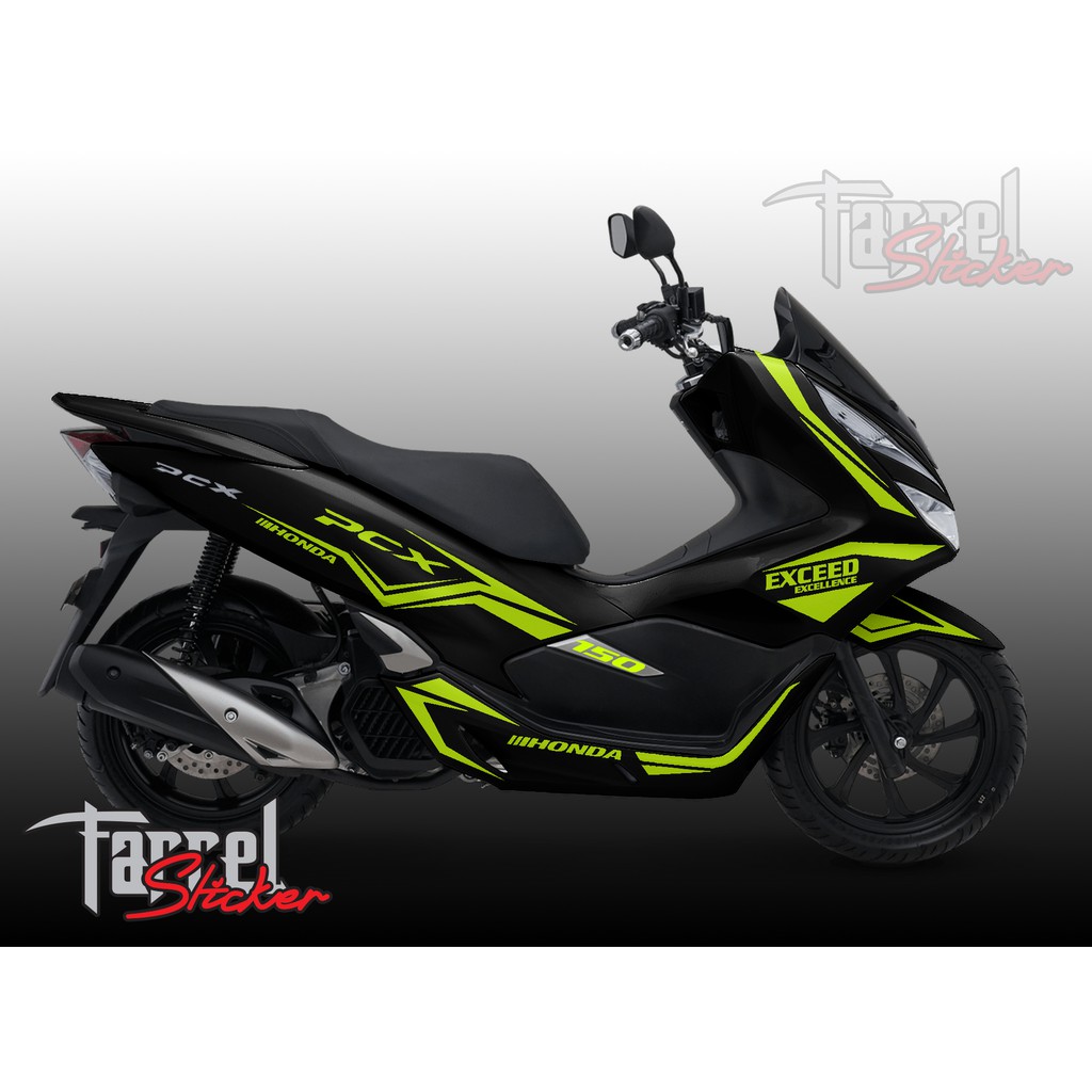 Jual stiker pcx sticker stripping pcx kuning stabilo (hitam) | Shopee ...