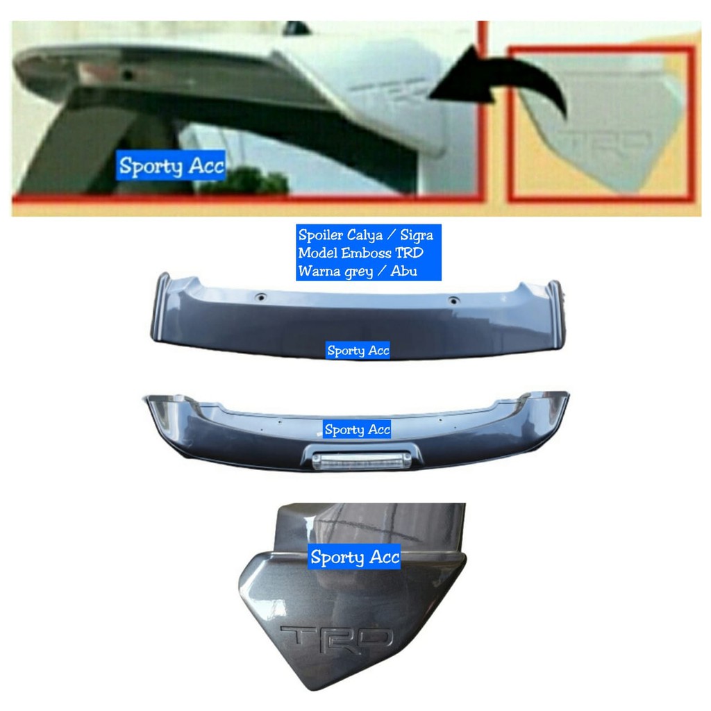 Jual Spoiler Sayap Mobil Calya Sigra Model Embos TRD +Lampu | Shopee ...