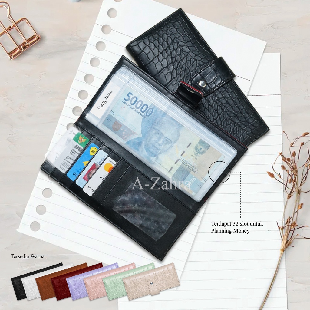 Jual A-ZAHRA 05 DOMPET KANCING PANJANG CROCO / DOMPET KEUANGAN PANJANG ...