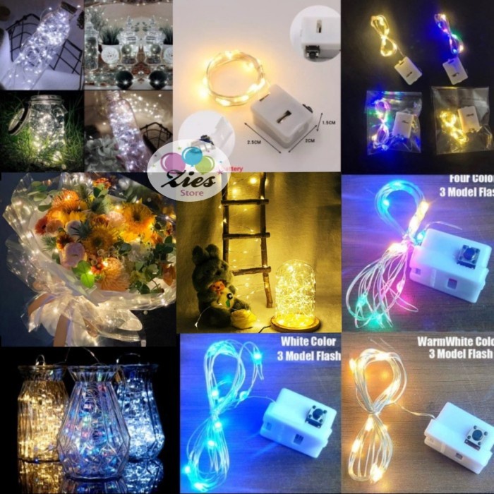 Jual Lampu hias led kawat batrai / tumblr led kawat dekorasi 2 meter ...