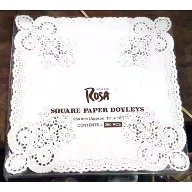 Jual Alas renda segiempat 25x25cm/Paper doyleys 10 inch | Shopee Indonesia
