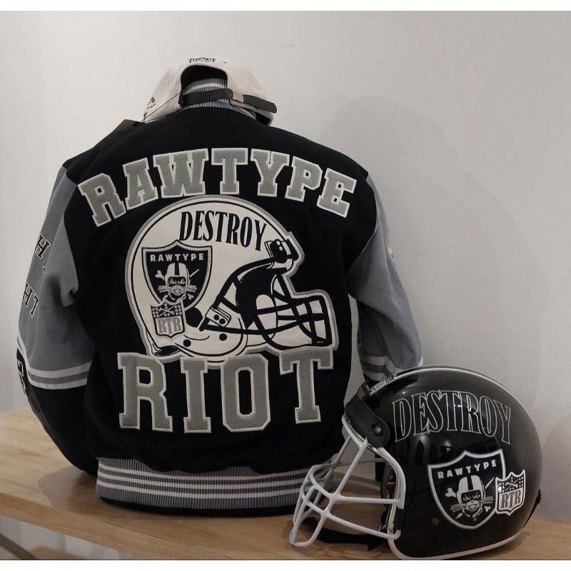 Jual JACKET VARSITY VOLTZ RAW TYPE RIOT X RIDERS AND RULES ORIGINAL ...