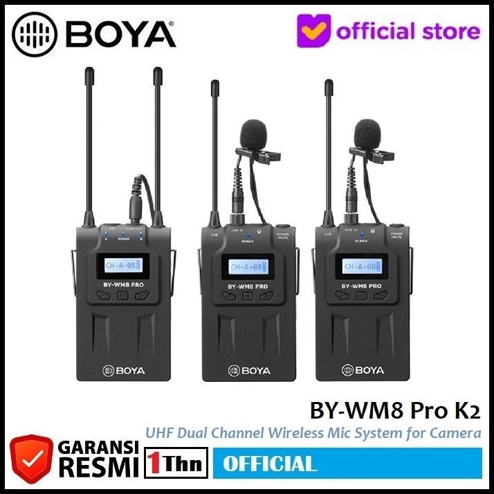 Jual Boya By-Wm8 Pro K2 Uhf Dual Channel Wireless Mic Microphone System ...
