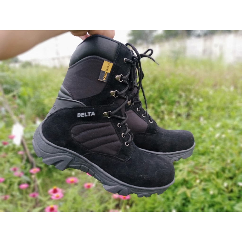 Jual Sepatu Safety Boots Pria Pdl Delta Tactical Hitam 8inc | Shopee ...