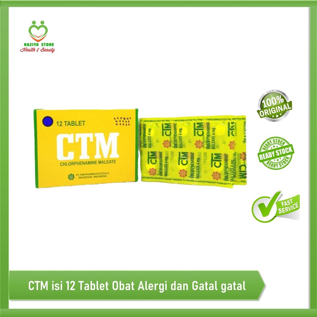 Jual CTM Tablet Perstrip Isi 12 Tablet Obat Alergi dan Gatal Gatal ...