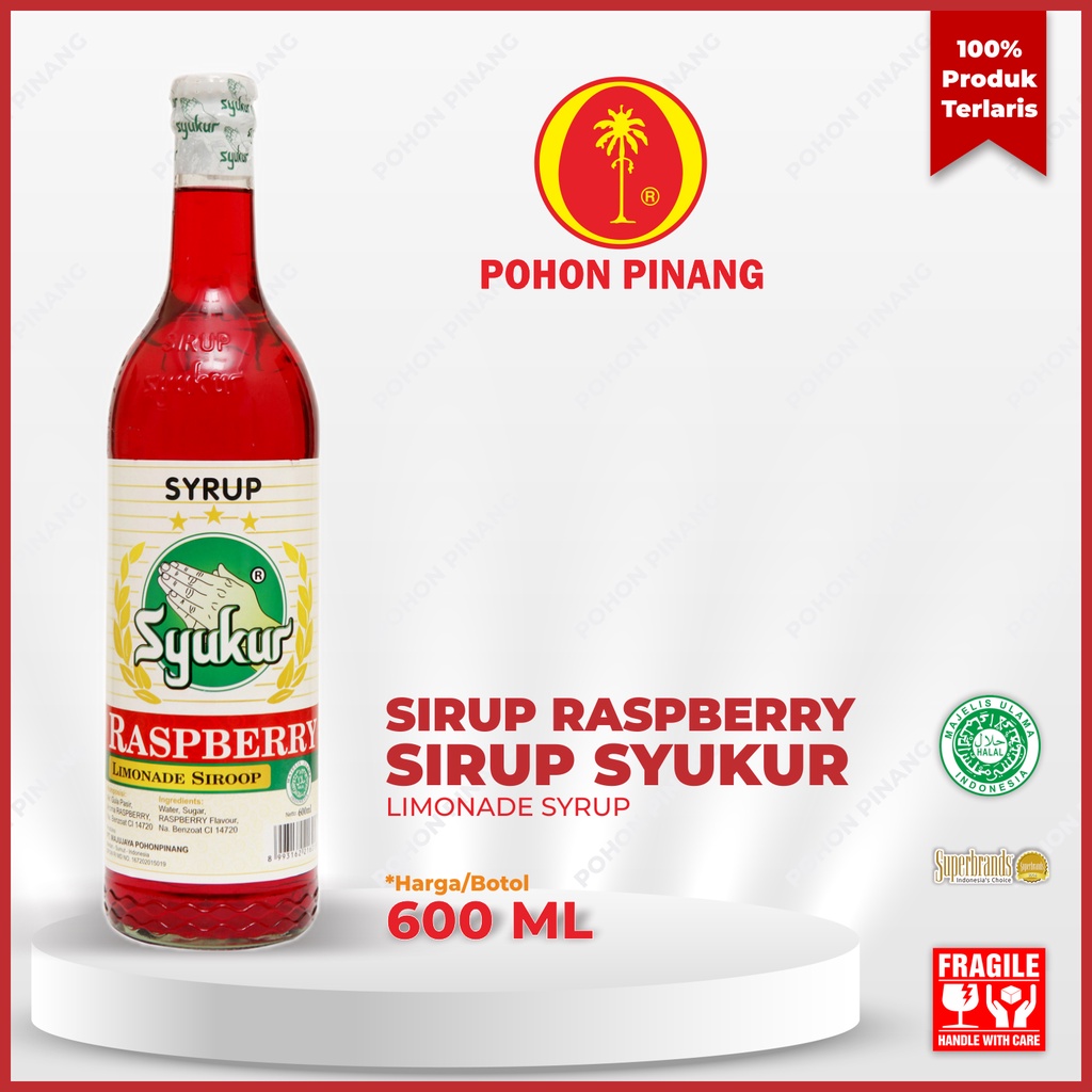 Jual Pohon Pinang Sirup Syukur Raspberry - 600ml | Shopee Indonesia