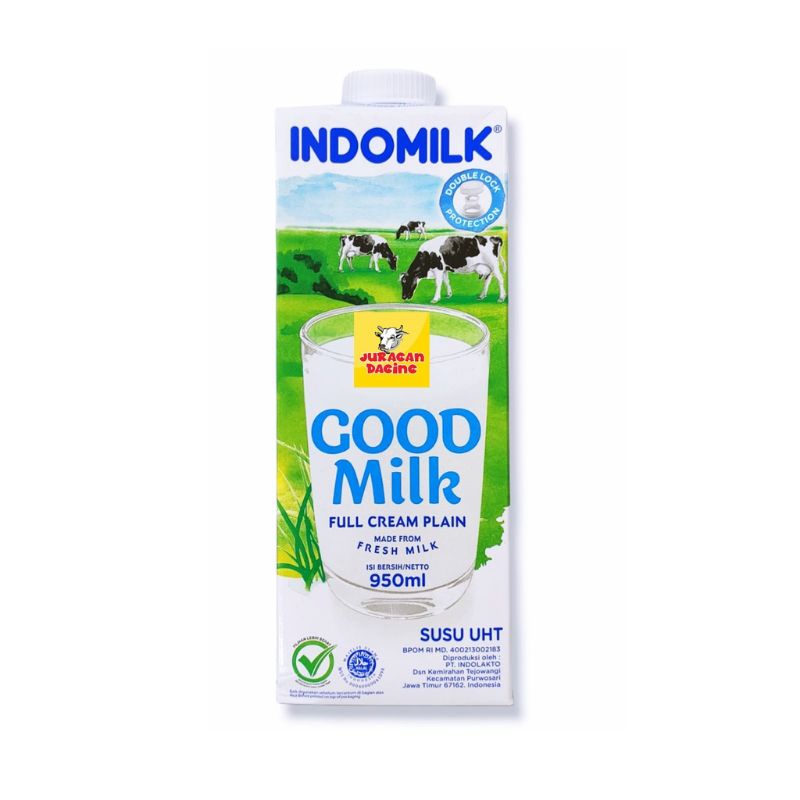Jual Susu UHT Indomilk Full Cream Plain 950mL / Susu Indomilk Full Cream Plain 950 mL | Shopee ...