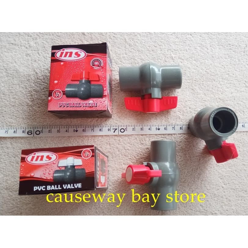 Jual STOP KRAN PVC (BALL VALVE) 1/2 INCH INS | Shopee Indonesia