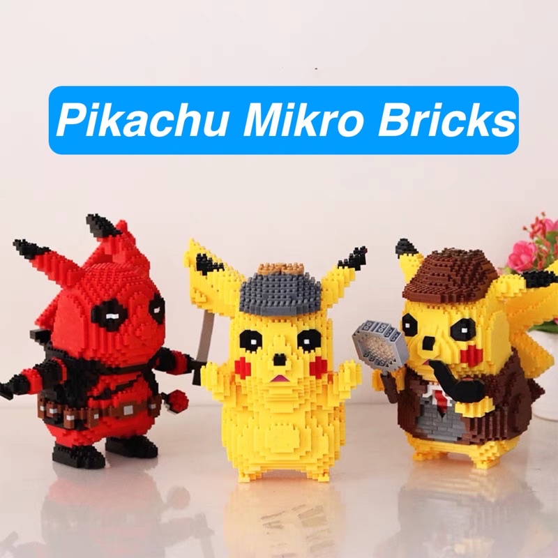 Jual (PROMO CUCI GUDANG) Nano Bricks Pikachu - Nano Lego Deadpool ...