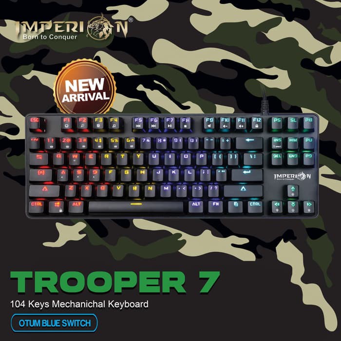Jual KEYBOARD GAMING IMPERION TROOPER 7 MECHANICAL, RGB | Shopee Indonesia