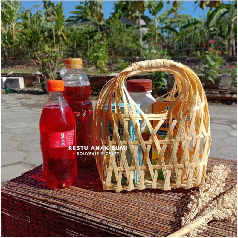 Jual ( TL8 ) Tas Snack kecil ukuran 15x10x17cm, tas bambu, hampress ...
