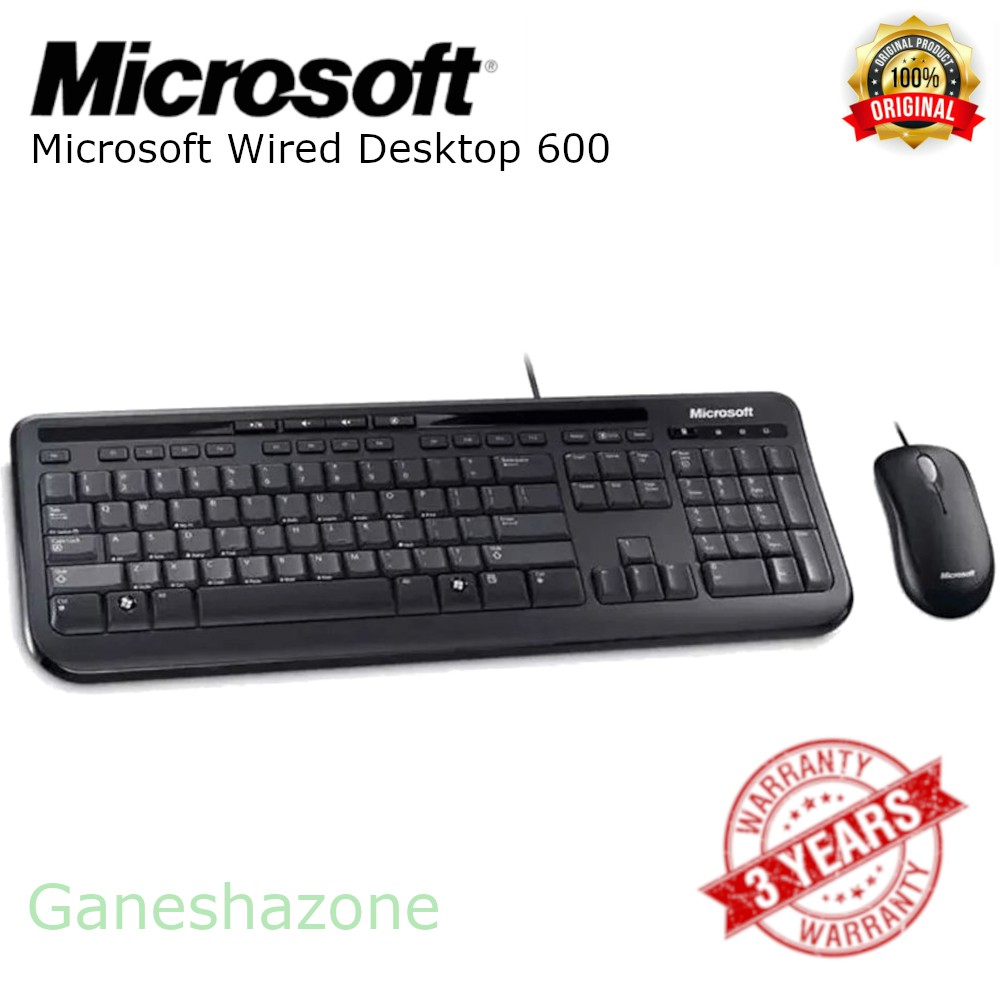 Jual Microsoft Wired Desktop 600 Keyboard & Mouse | Shopee Indonesia