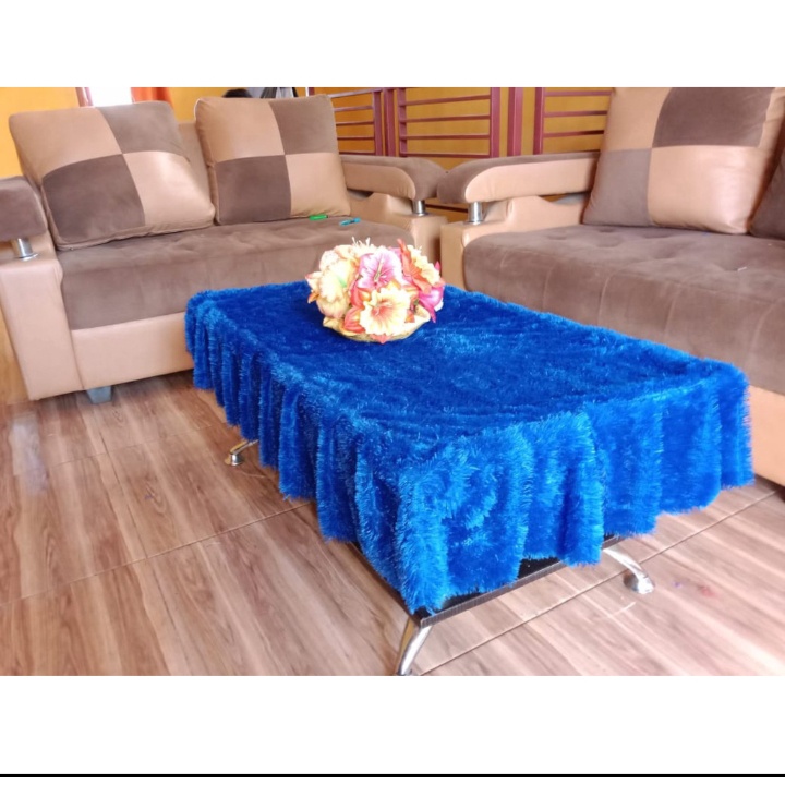 Jual taplak meja rumbai bulu raspur 100x50x20 | Shopee Indonesia