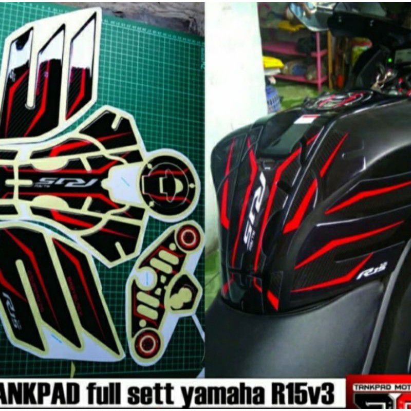 Jual stiker sticker tanki tankpad resin yamaha R15 V3 VVA HQ | Shopee ...
