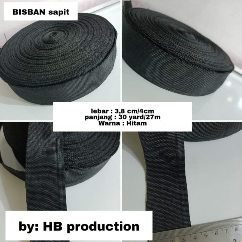 Jual Bisban sapit / tali bisban / tali webbing 3,8cm | Shopee Indonesia