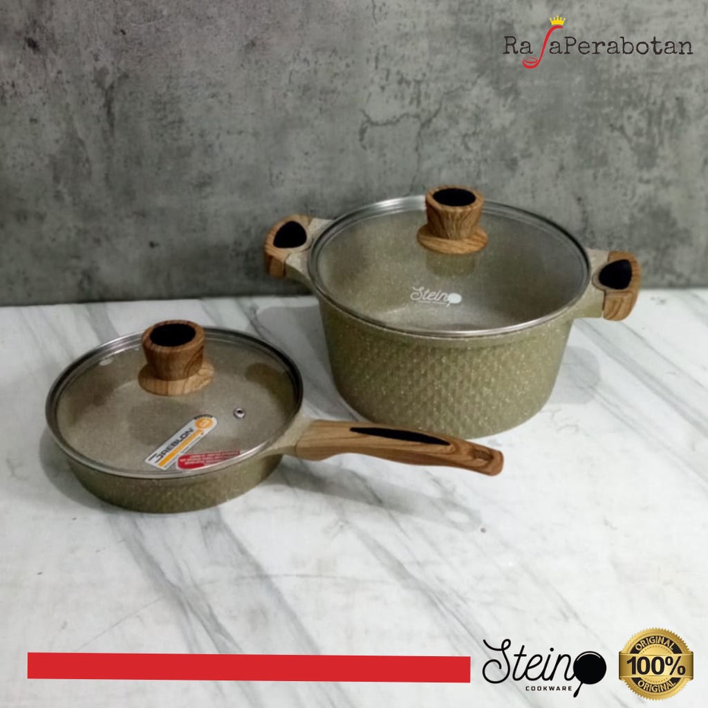 Jual Stein Steincookware Paket Ruby Set Granite Casserolle 24cm fry Pan ...