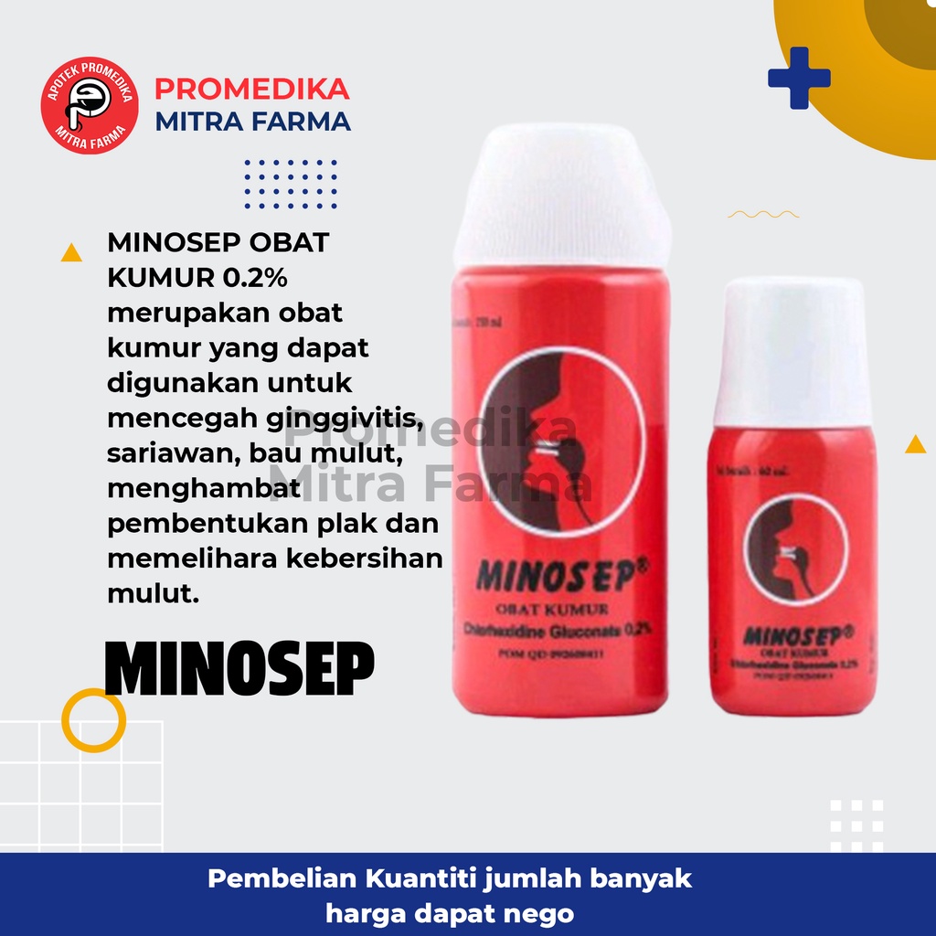 Jual Minosep 0,2% Gargle/Botol / Obat Kumur untuk Menghilangkan Bau ...