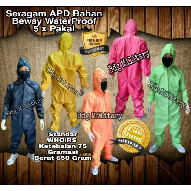 Jual Baju APD Ala Pelindung Diri Seragam Hazmat Coverall Stelan Para ...