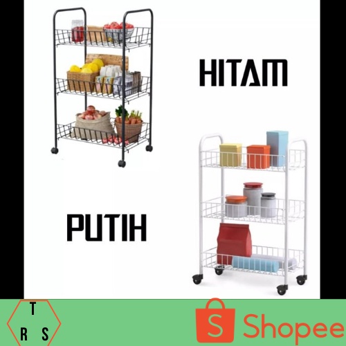 Jual Rak Roda 3 Susun/ Rak Serbaguna Dengan Roda/ Rak Roda Minimalis ...