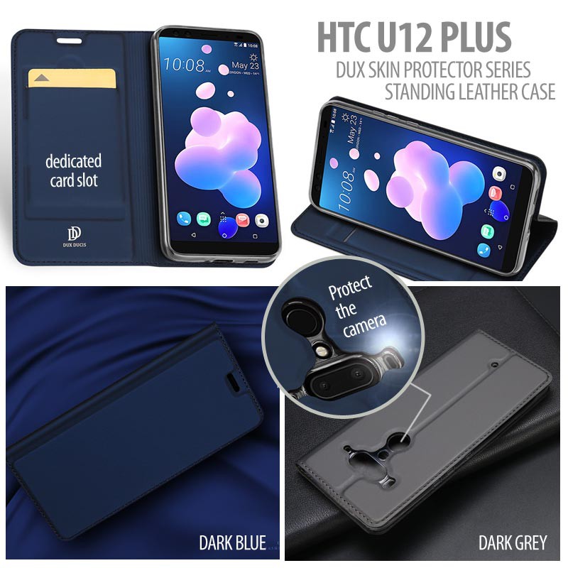 Jual HTC U12 Plus - Dux Skin Protector Series Standing Leather Case | Shopee Indonesia