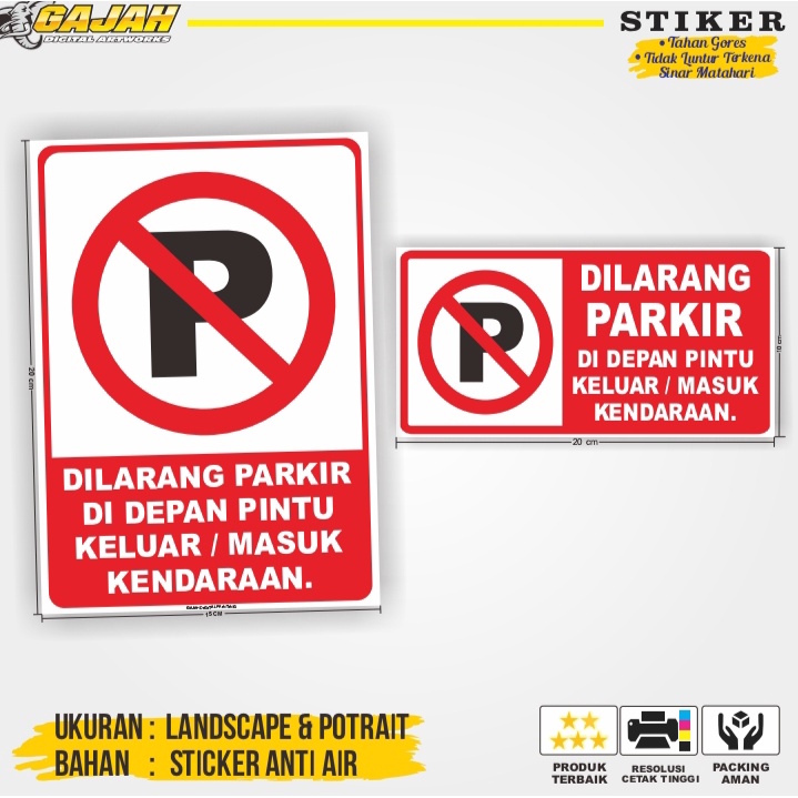Jual Sticker Dilarang Parkir / Stiker Dilarang Parkir / Dilarang Parkir ... Jual Sticker Dilarang Parkir / Stiker Dilarang Parkir / Dilarang Parkir ...