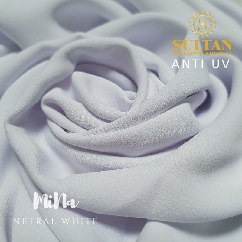 Jual mina anti uv sultan warna netral white 50 cm/putih bersih | Shopee ...