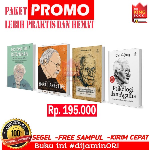 Jual Paket 4 buku Carl gustav Jung Psikologi dan Agama Empat Arketipe diri yang tak ditemukan ...